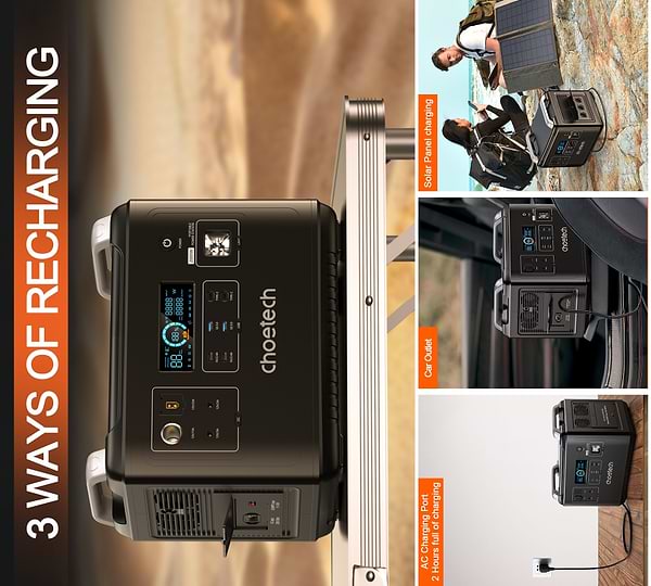Зарядна станція універсальна Choetech 2000W (BS006) купити - ціна ...