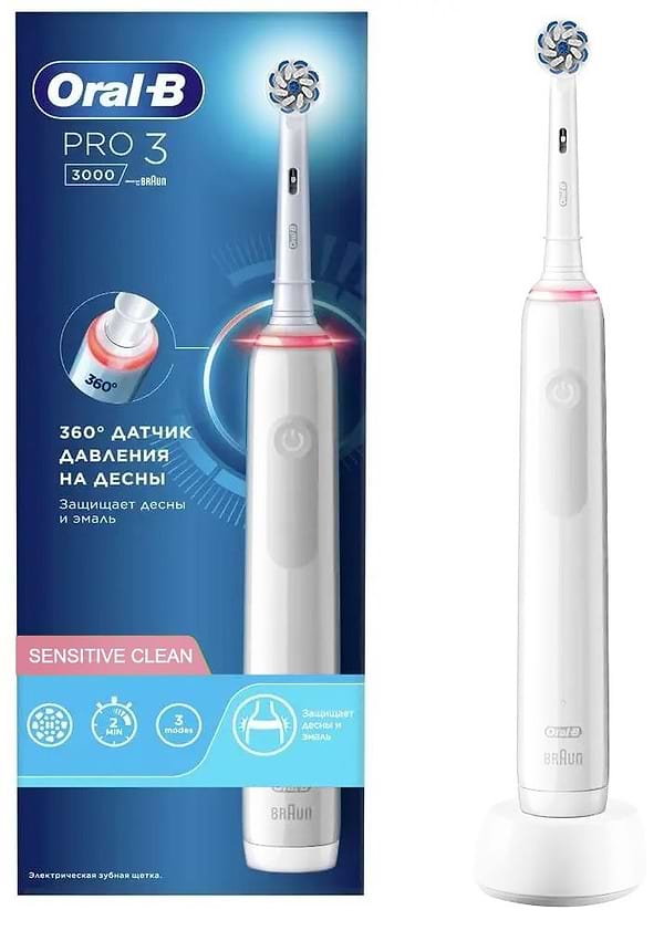 Зубна щітка електрична Braun Oral-B Pro 3000 D505.513.3 Sens Clean типу ...